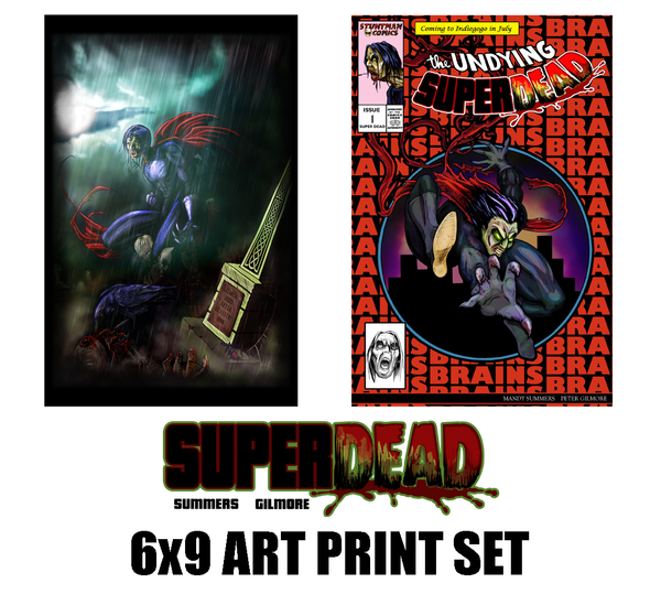 Super Dead Art Print Set of 2 (6x9) – Stuntman Comics / Avalon